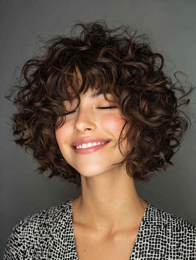 Curly Hairstyles with Bangs for Women: Soft, Trendy & Full of ...